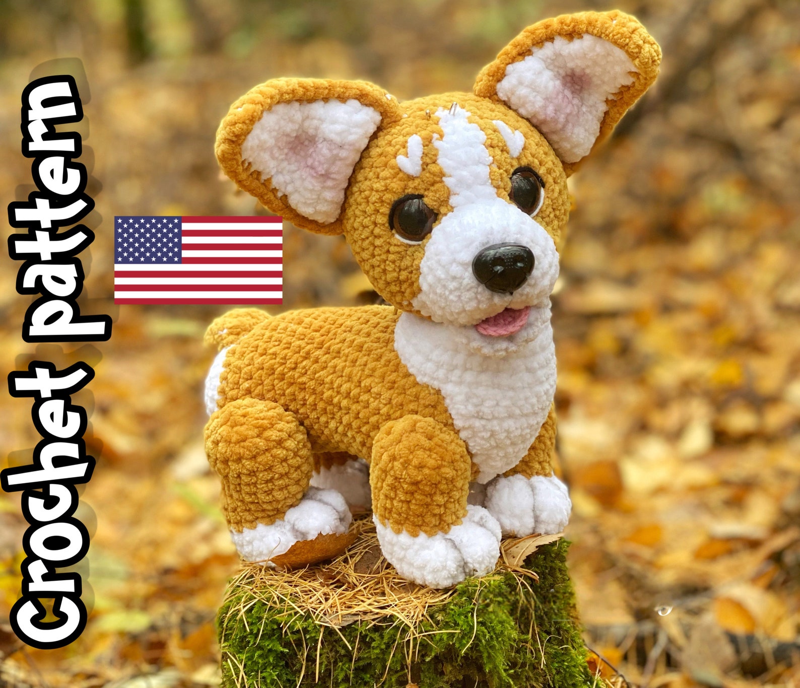Crochet Welsh Corgi Dog Pattern Corgi Plush Dog Toy Plushie - Etsy