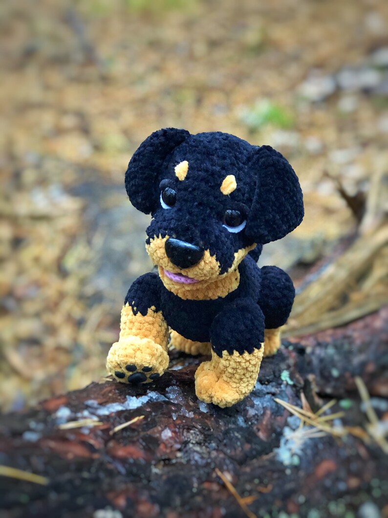 Rottweiler Crochet Pattern Crochet Dog Pattern Plush Dog - Etsy