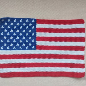 Crochet USA Flag Pattern - Patriotic Wall Hanging PDF for Independence ...