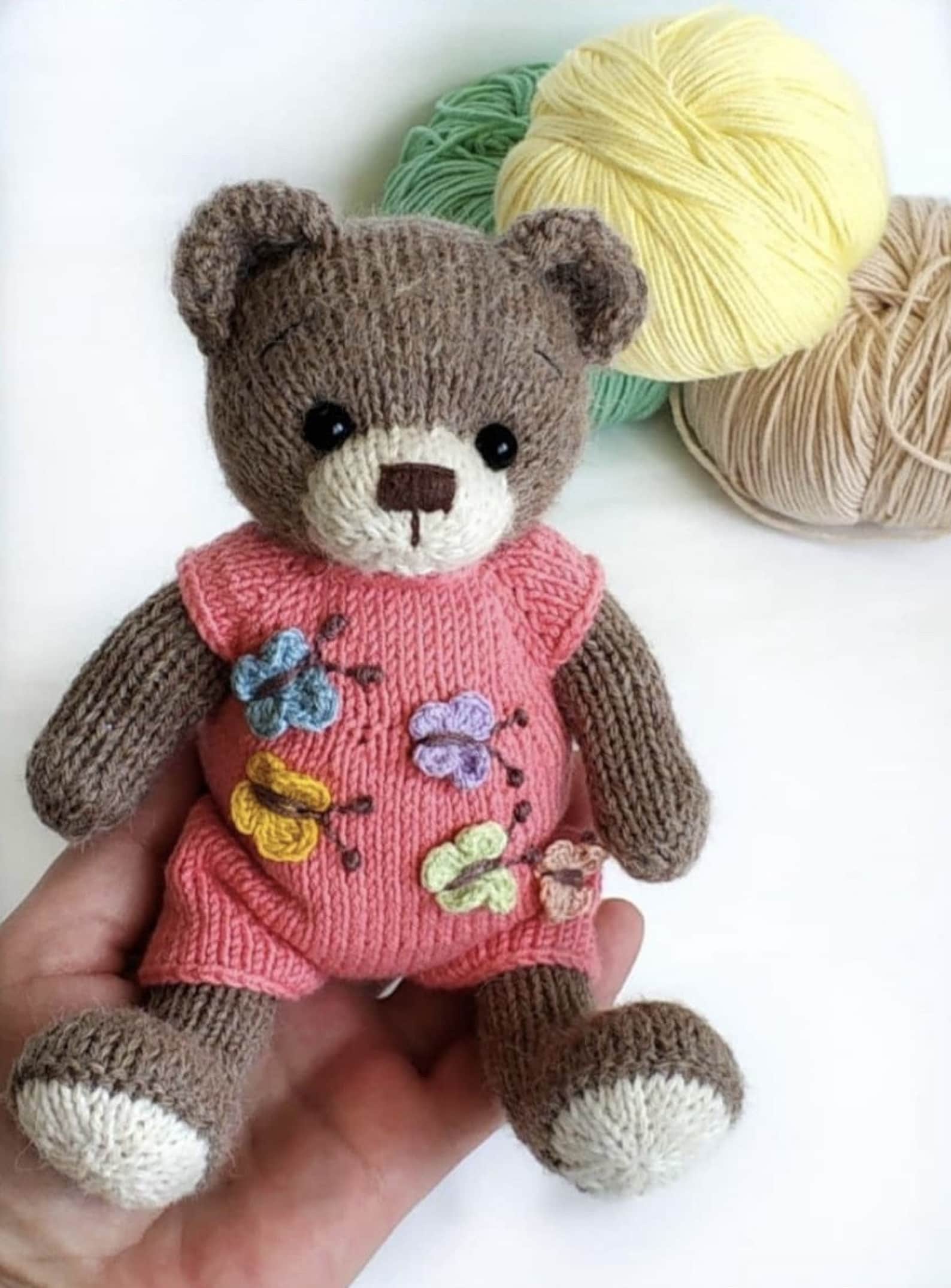 Teddy Bear KNITTING Pattern, Teddy Bear Toy Diy, Knitted Toy Tutorial ...