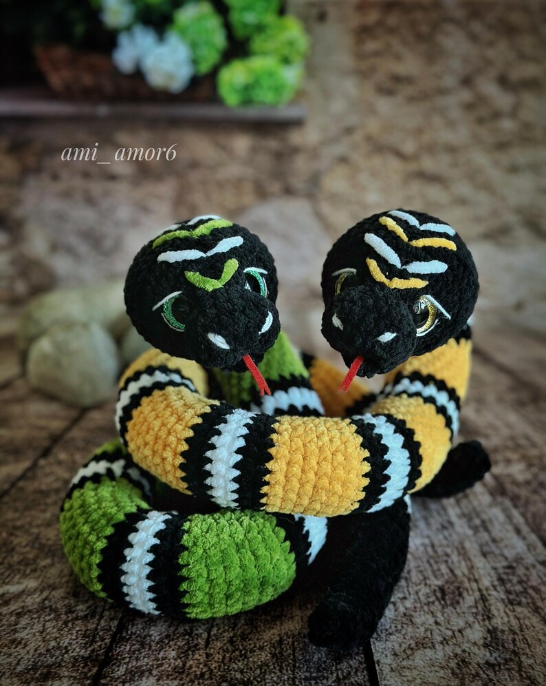 Crochet Snake Pattern, Halloween Crochet, Snake Toy, Crochet Animal ...