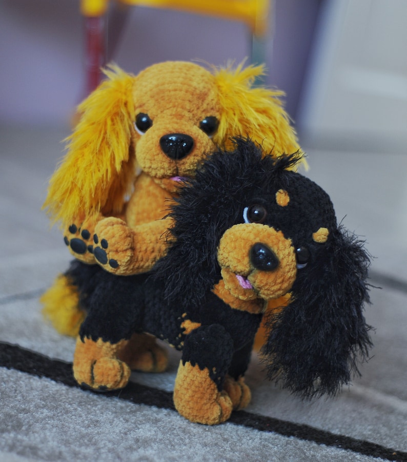Сavalier King Charles Spaniel Crochet Dog Pattern Cocker - Etsy