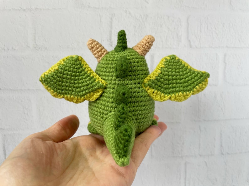 Dragon Amigurumi Pattern Car Accessories Dragon Rear View - Etsy