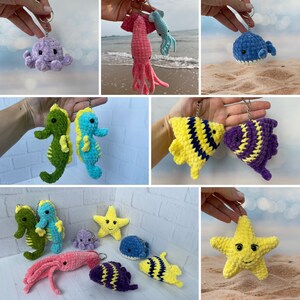 6 in 1. Crochet Pattern Sea Animals: Fish, Octopus, Starfish, Seahorse ...