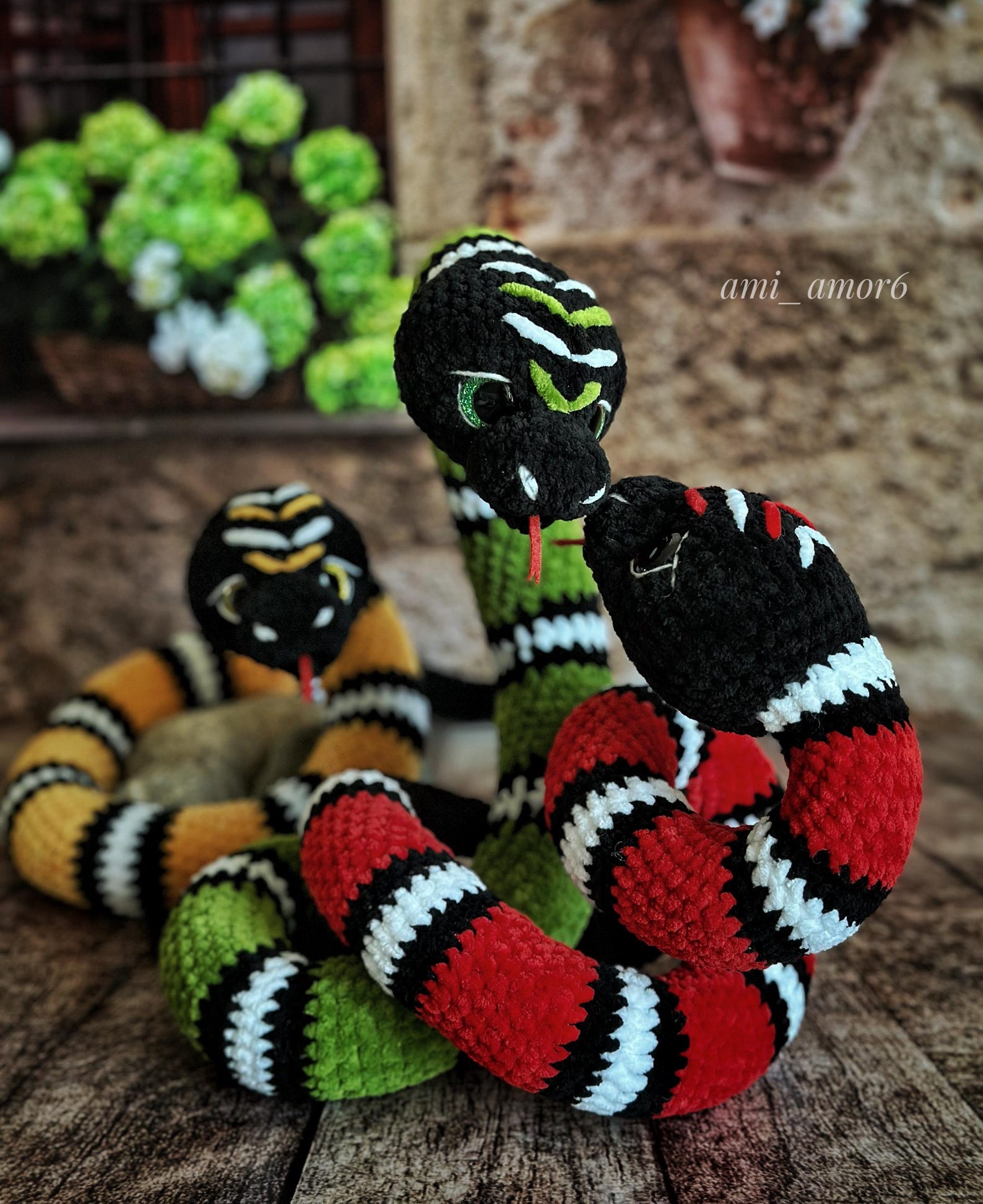 Crochet Snake Pattern, Halloween Crochet, Snake Toy, Crochet Animal ...