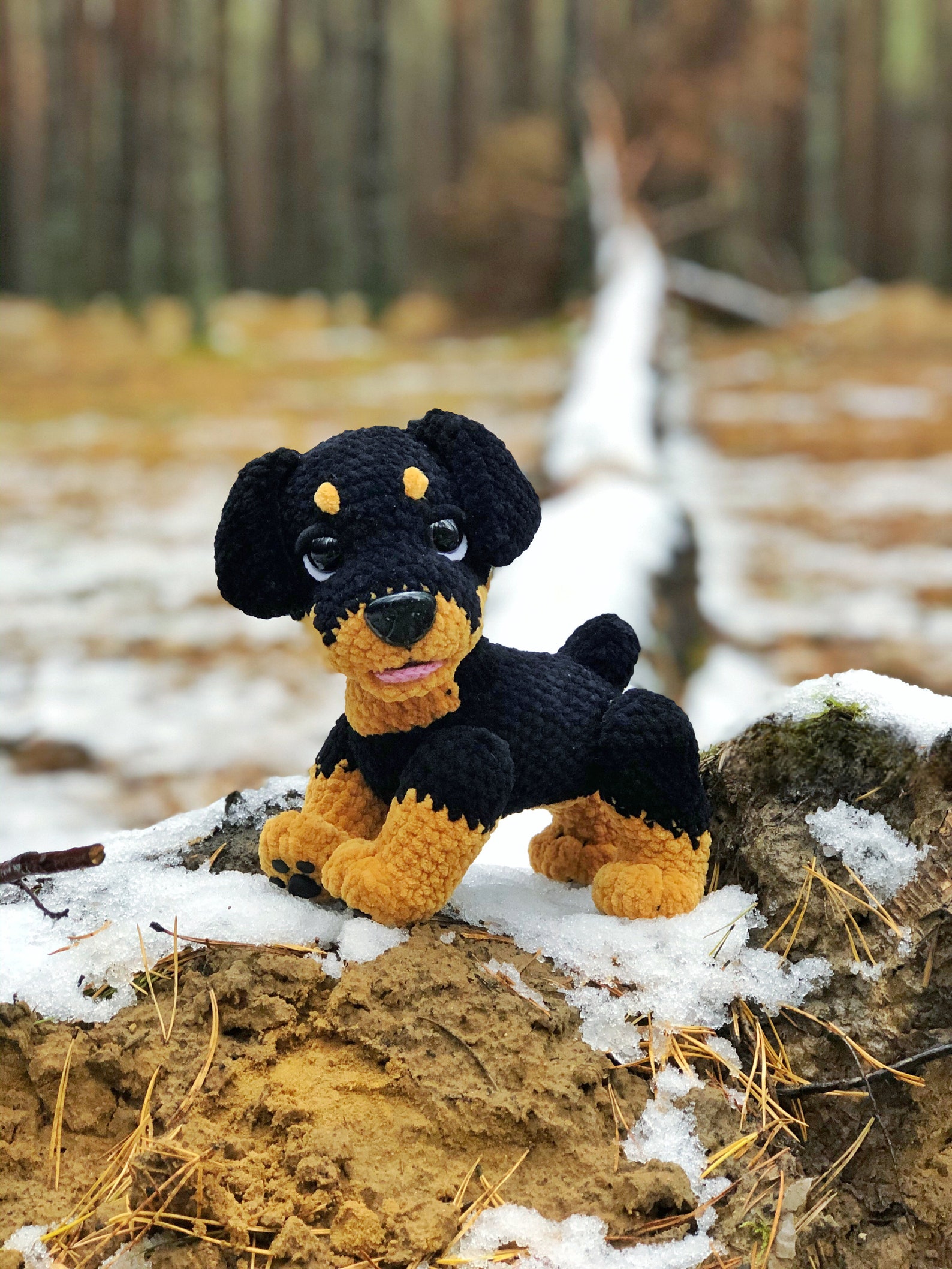 Rottweiler Crochet Pattern Crochet Dog Pattern Plush Dog - Etsy