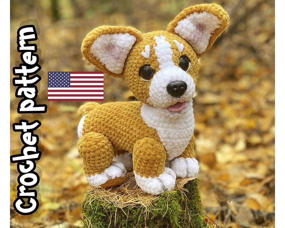 Crochet Welsh Corgi Dog Pattern Corgi Plush Dog Toy Plushie - Etsy
