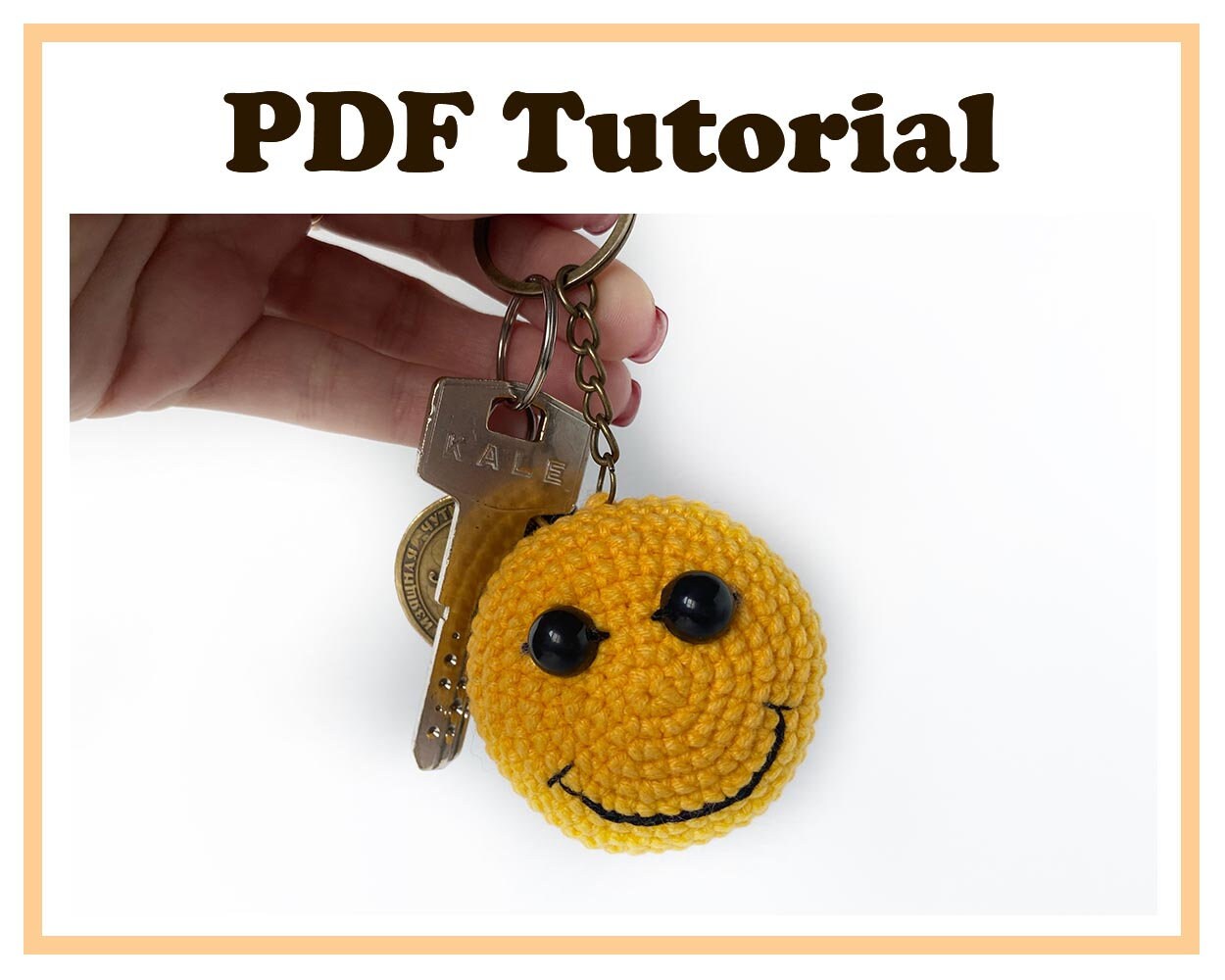 Smiley Face Crochet Pattern Plush Keychain Smiley Face Cute - Etsy UK