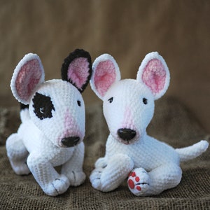 Crochet Bull Terrier Pattern, Crochet Dog Pattern, Dog Amigurumi ...