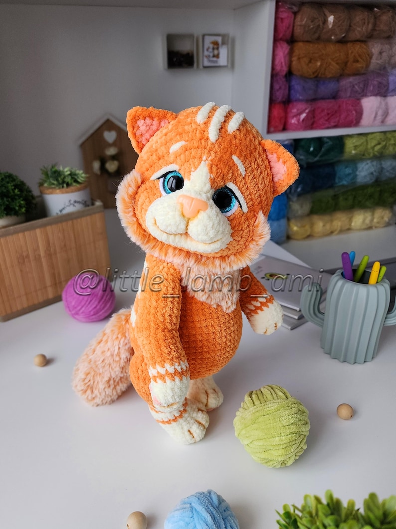Mr. Purr the Ginger Cat Crochet Pattern: Plush Amigurumi Toy, Instant ...