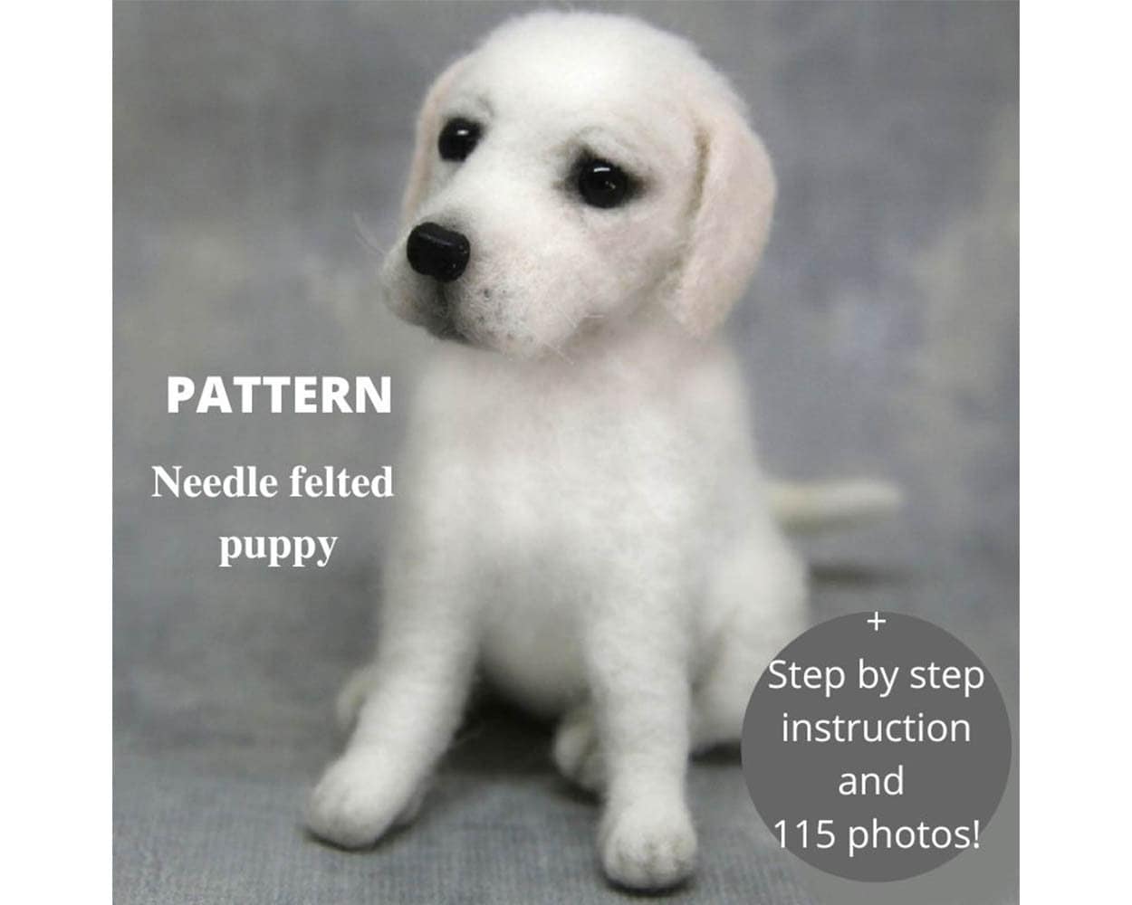 Needle Felted Golden Retriever Puppy Pattern. Realistic Dog Tutorial ...