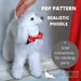 Pattern Dog. Realistic Sewing Toy, Realistic Poodle, Stuffed Animals ...