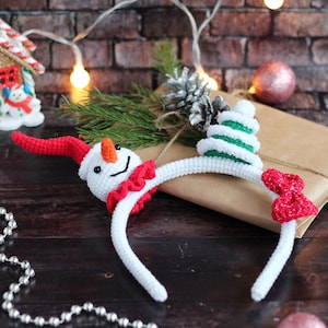 Christmas Snowman Hat Headband for Kids & Adults Crochet Pattern, DIY ...