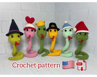 Ball Python Amigurumi Crochet Pattern, Betty the Realistic Plush Snake ...