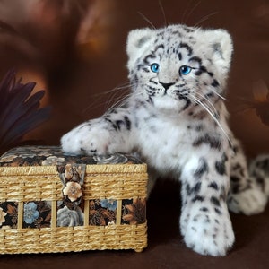 Pattern Kitten Snow Leopard, Realistic Plush Toy - Etsy