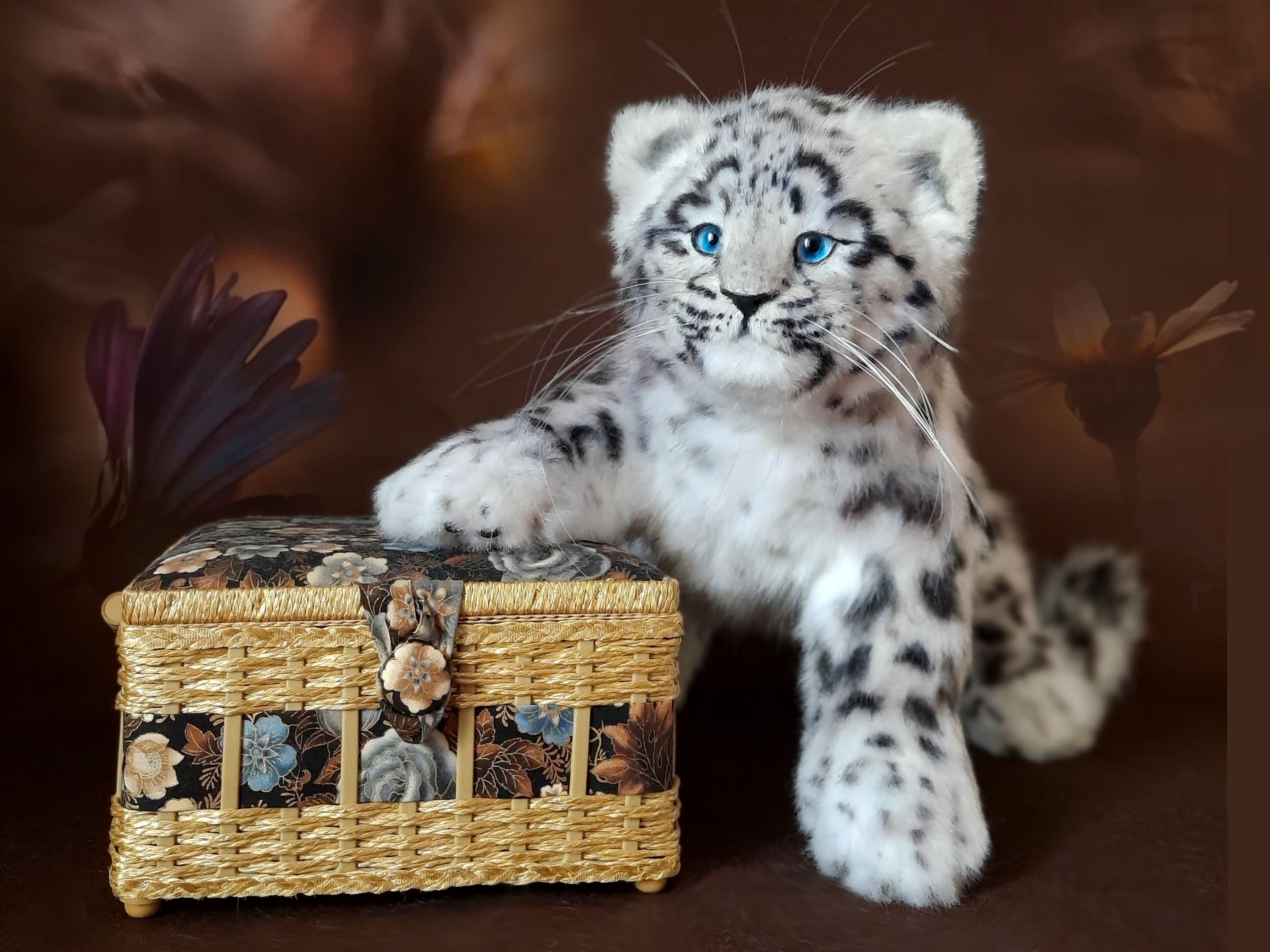 Pattern Kitten Snow Leopard, Realistic Plush Toy - Etsy