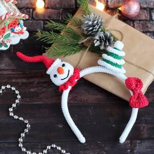 Christmas Snowman Hat Headband for Kids & Adults Crochet Pattern, DIY ...
