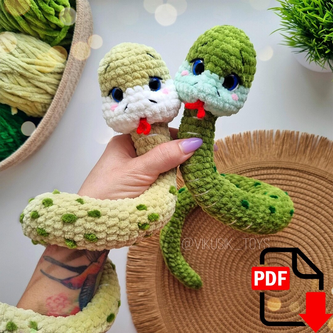 Crochet Snake Zee Pattern, Symbol of 2025, Toy Pattern for Kids ...