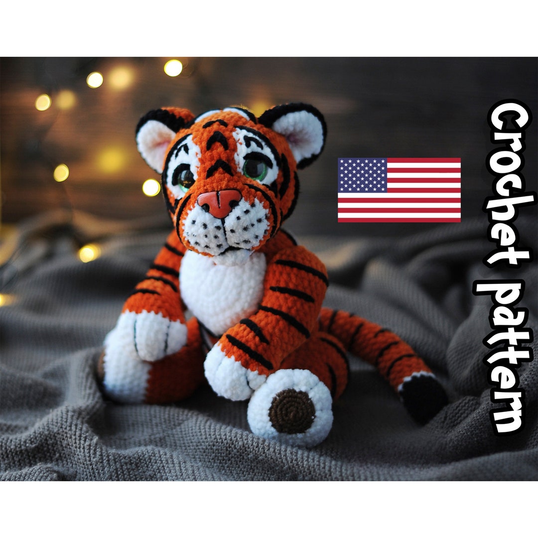 Crochet Tiger Pattern, Amigurumi Tiger Pattern, Tiger Crochet Animals ...