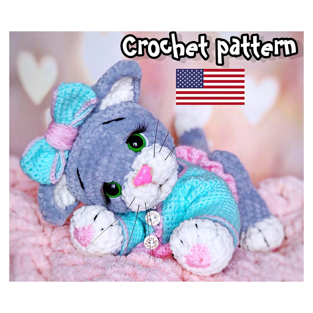 Crochet Cat Pattern Amigurumi Cat Crochet Animal Cat - Etsy