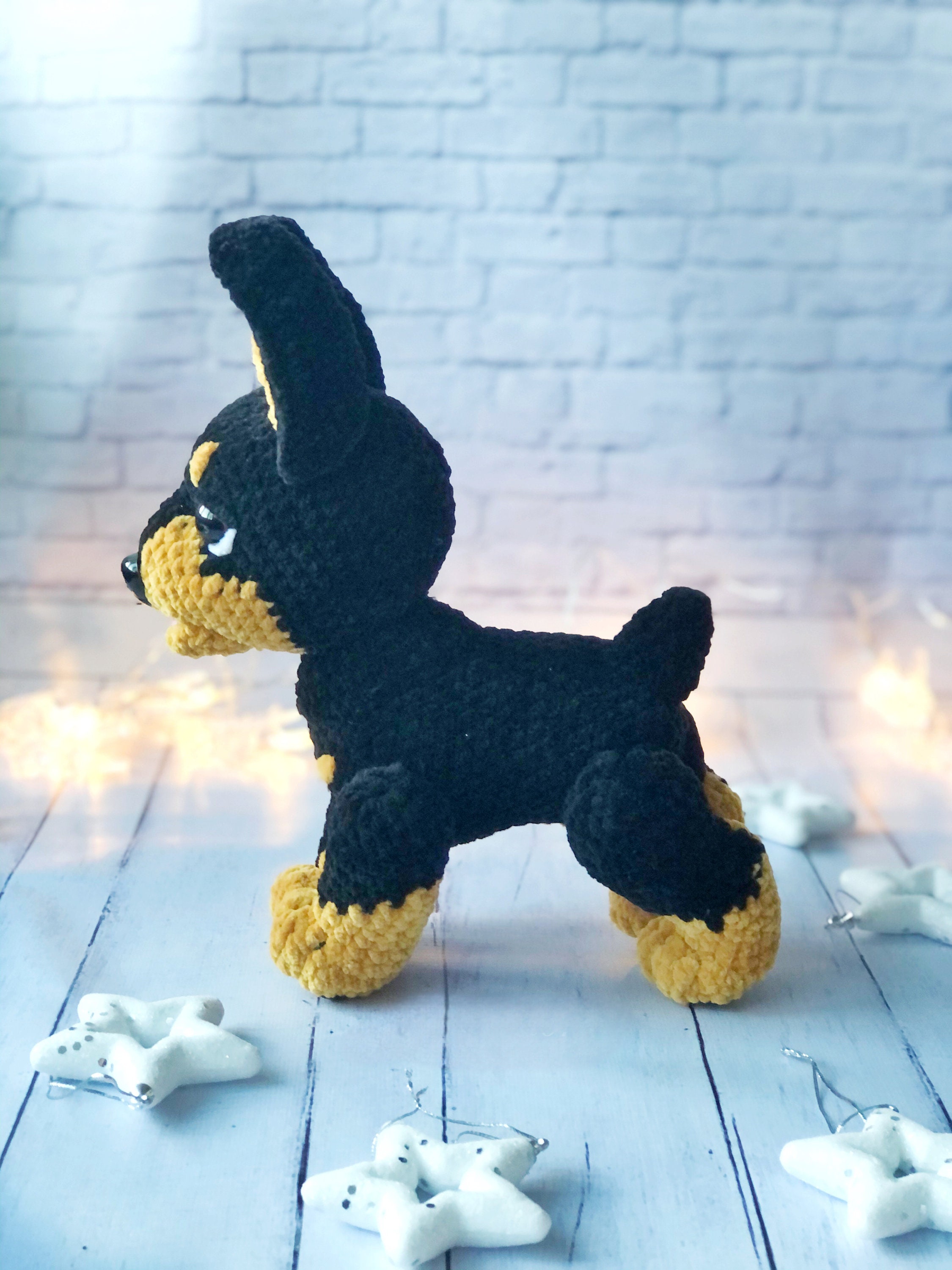 Amigurumi Doberman, Crochet Dog Pattern, Doberman Pinscher, Plush Dog ...