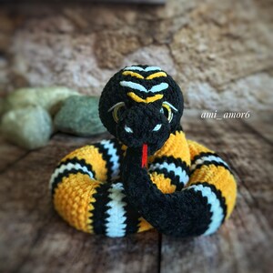 Crochet Snake Pattern, Halloween Crochet, Snake Toy, Crochet Animal ...