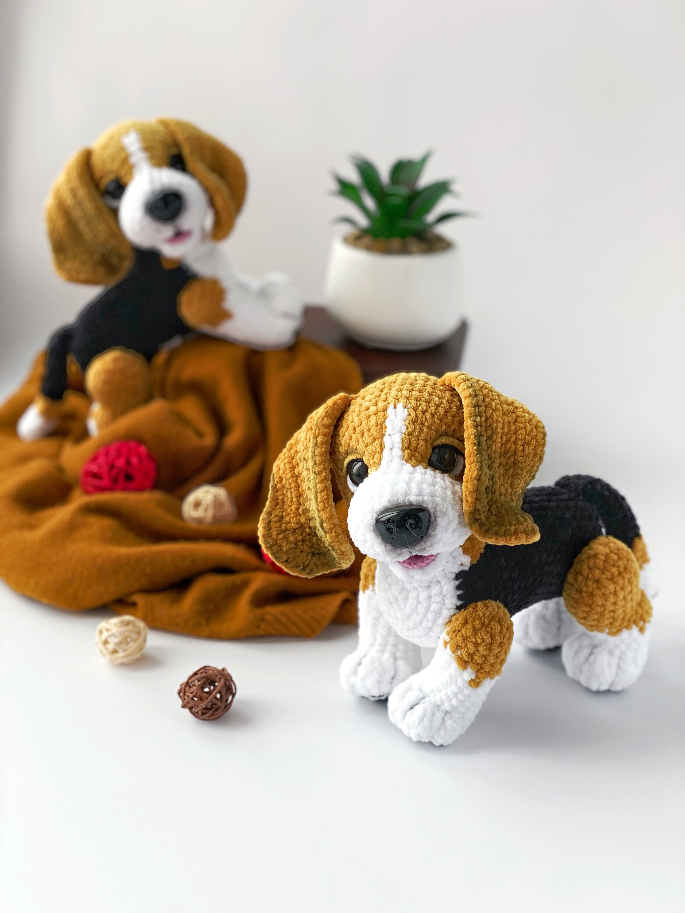 Crochet Beagle Dog Pattern Stuffed Dog Dog Toy Plush - Etsy