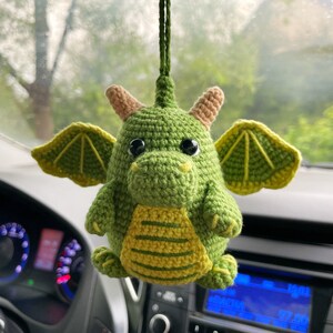 Dragon Amigurumi Pattern, Car Accessories Dragon, Rear View Mirror ...