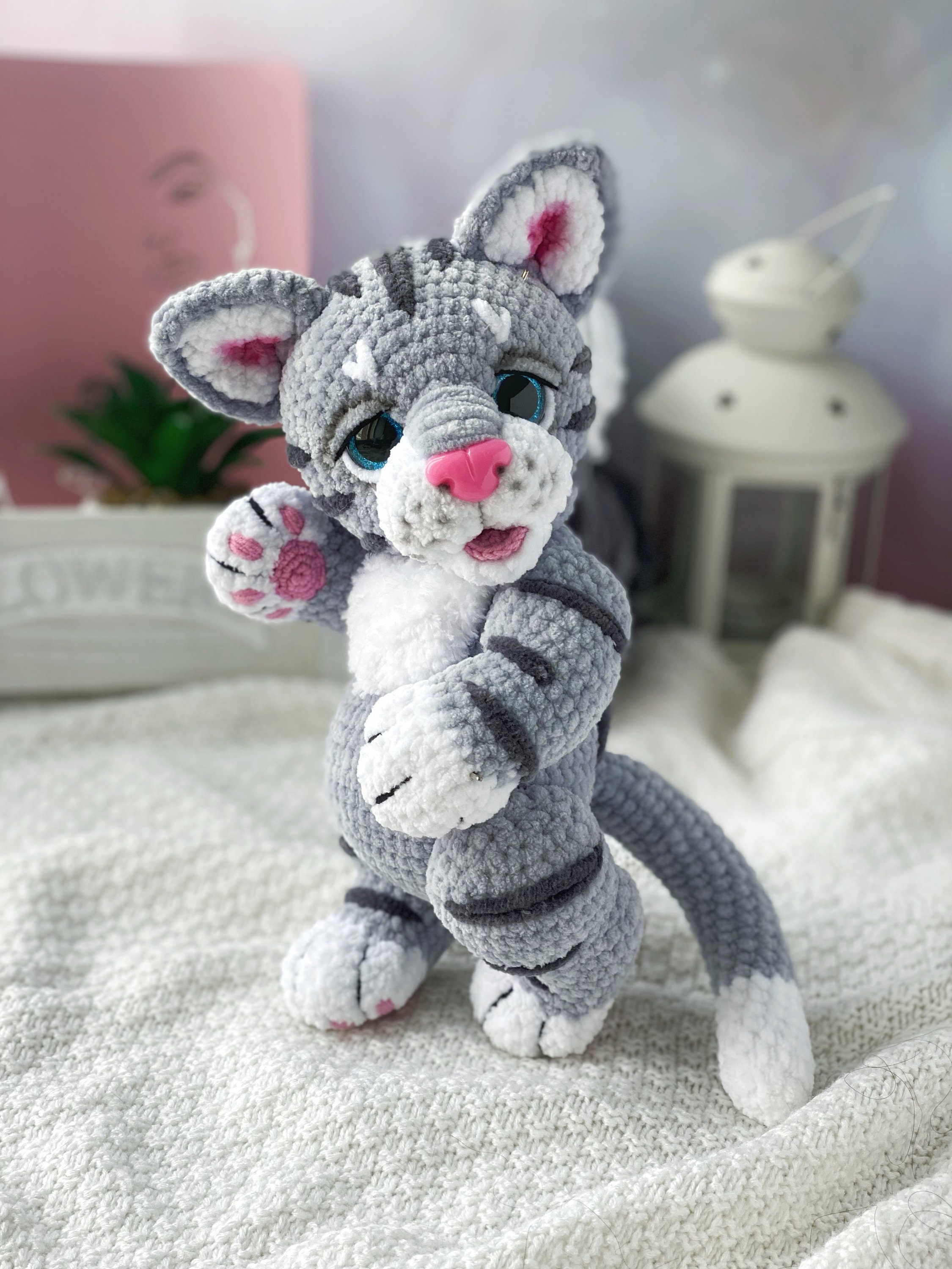 Crochet Cat Pattern, Cat Stuffed Animal, Amigurumi Pattern, Crohet ...