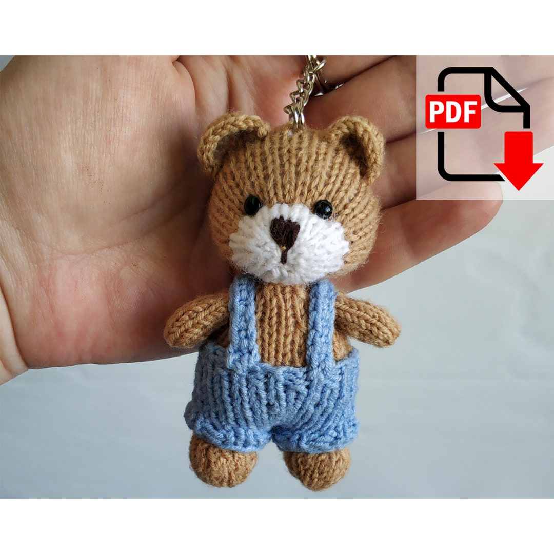 Key Ring Bear. KNITTING Pattern, Teddy Bear Toy Diy, Knitted Toy ...