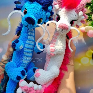 Blue Dragon Crochet Pattern, Toy Pattern for Kids, Crochet Tutorial in ...