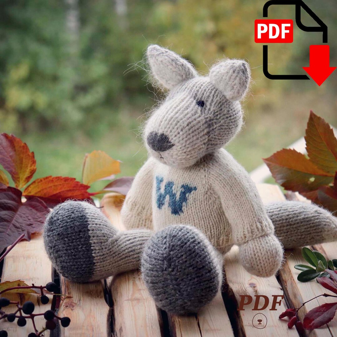 Wolf KNITTING Pattern, Knitted Animal Pattern - Etsy