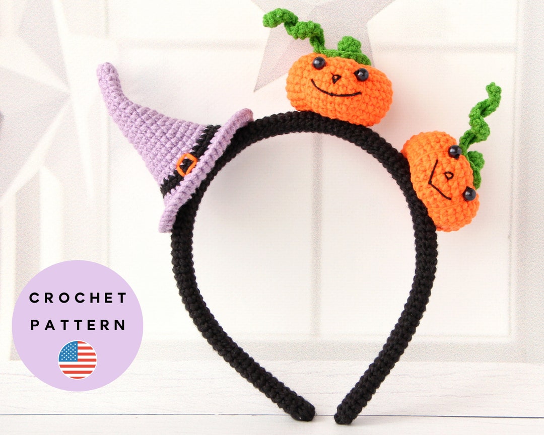 Halloween Witch Hat Headband for Kids & Adults Crochet Pattern, DIY ...