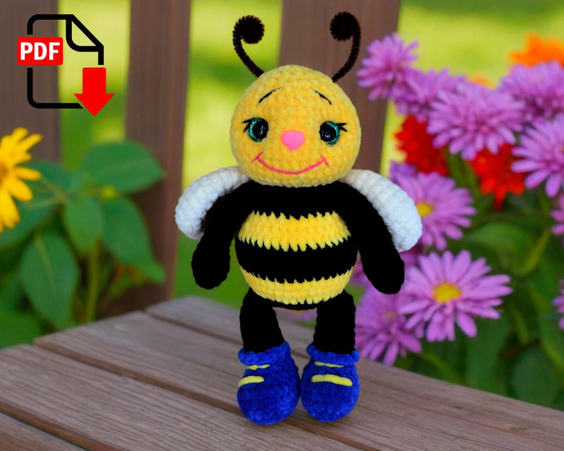 Crochet Bee Pattern. Plush Insect Amigurumi PDF Tutorial in English ...
