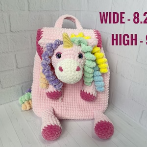 Unicorn Backpack Pattern, Crochet Kids Backpack - Etsy