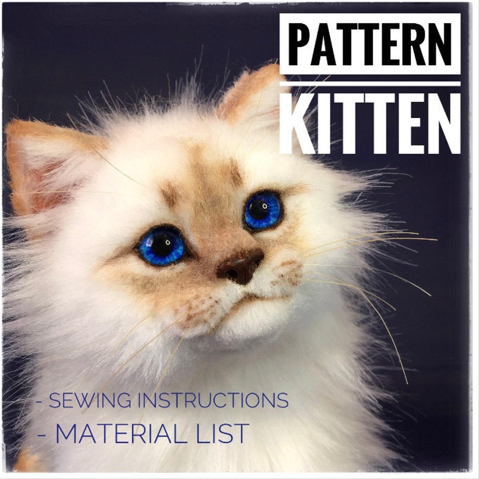 Kitten Soft Toy Pattern. Realistic Toy - Etsy