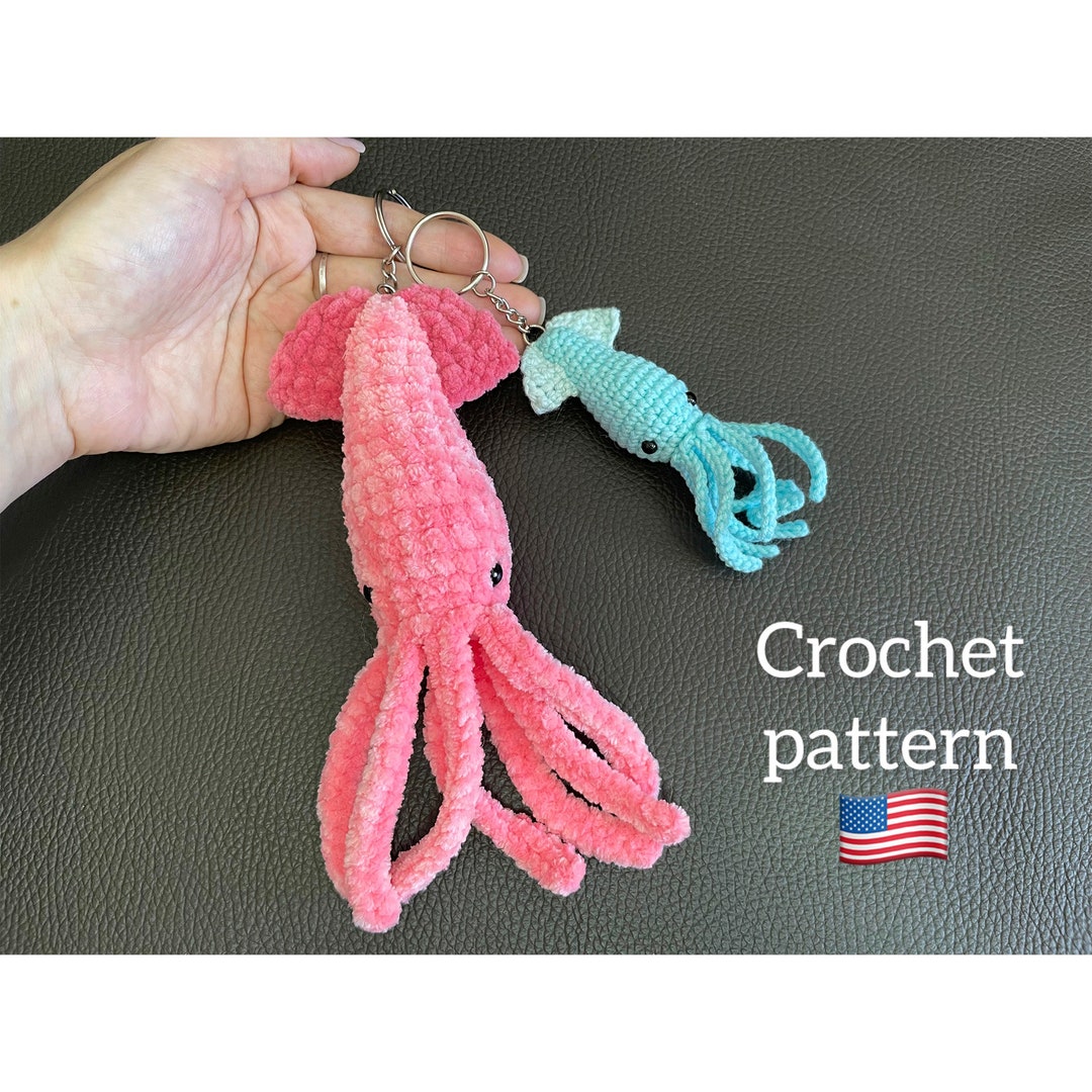 Squid Plush Keychain Pattern - Etsy