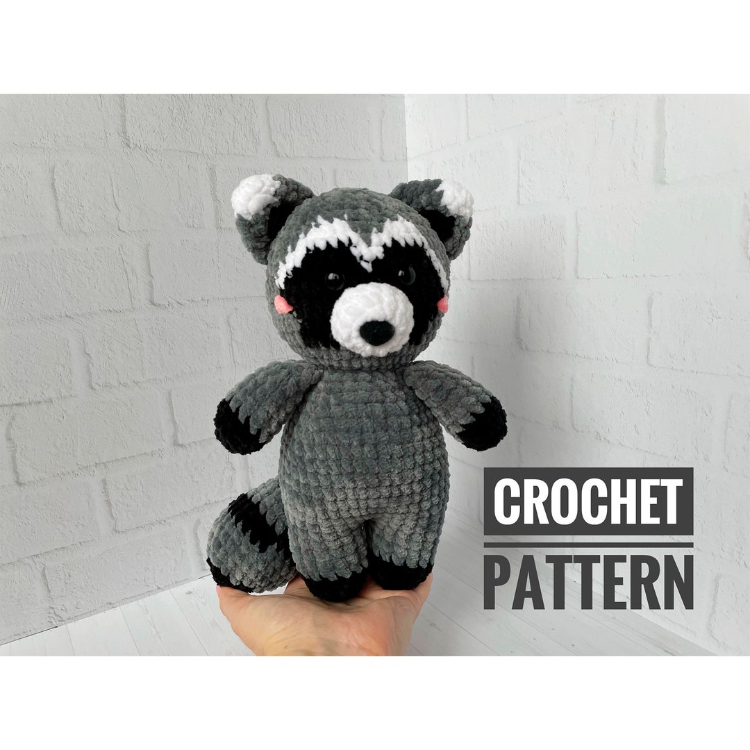 Raccoon Plush Pattern Raccoon Crochet Pattern Crochet Animal - Etsy