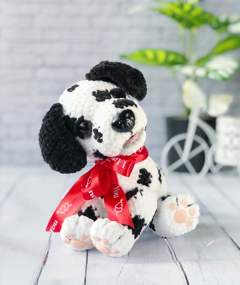 Amigurumi Dalmatian: Crochet Dog Pattern. Stuffed Plush Realistic Dog ...
