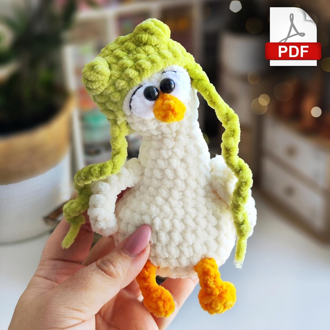 Crochet Goose in Hat Pattern / NO SEW Crochet Toy Pattern / Amigurumi ...