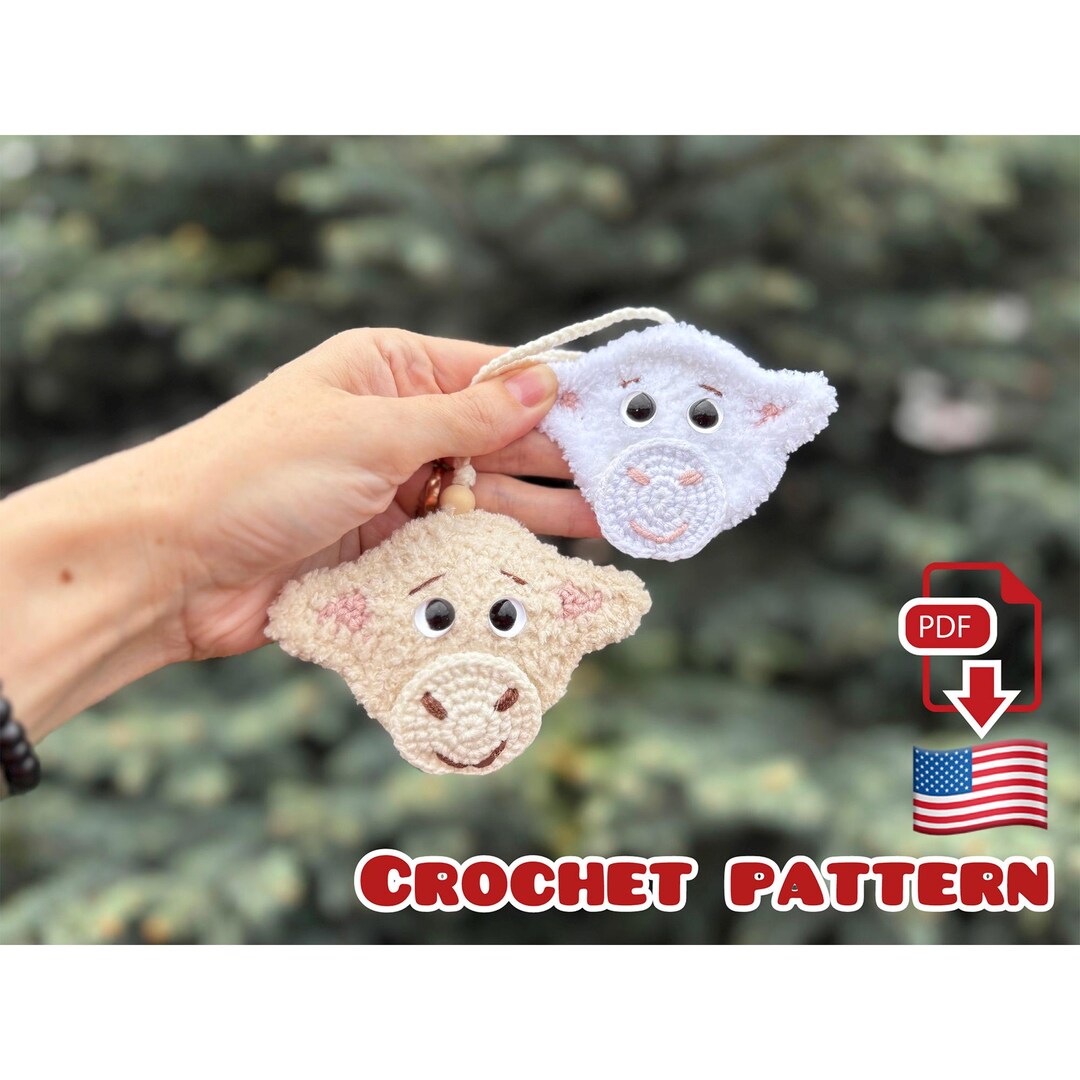 Fridge Magnets Lamb Crochet Pattern, Crochet Keychain Sheep - Etsy