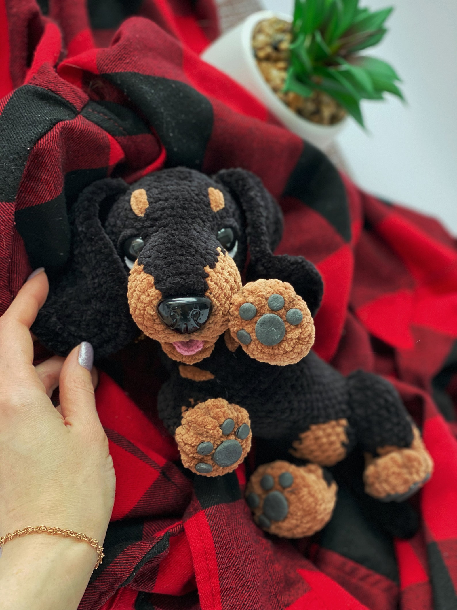 Dachshund Crochet Pattern Stuffed Dog Dog Toy Plush - Etsy