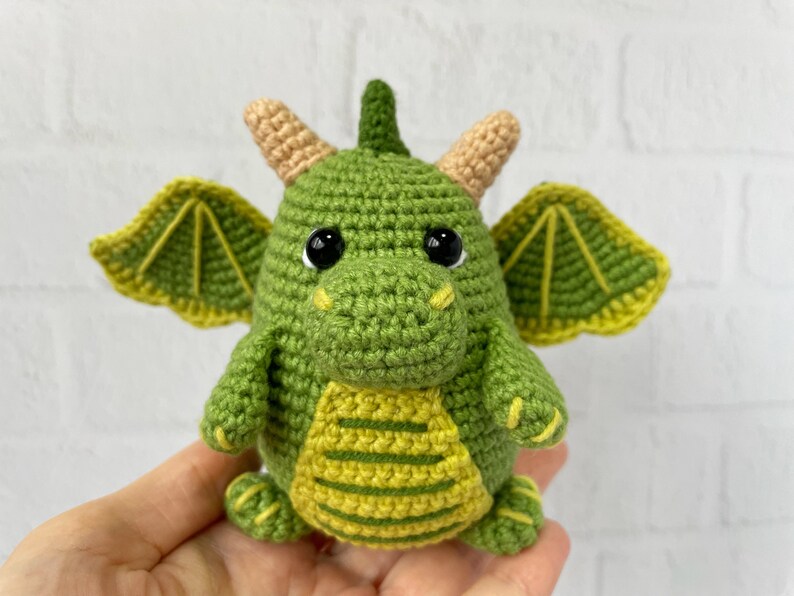 Dragon Amigurumi Pattern Car Accessories Dragon Rear View - Etsy