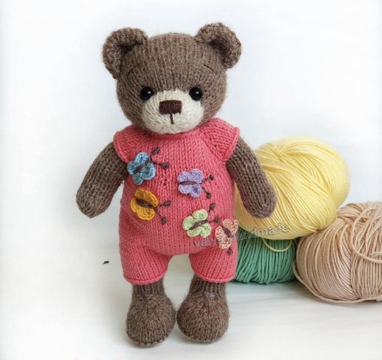 Teddy Bear KNITTING Pattern, Teddy Bear Toy Diy, Knitted Toy Tutorial ...
