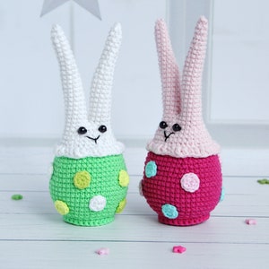 Crochet Pattern Bunny Easter Egg, Small Amigurumi Easter Rabbit Pattern ...