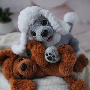 Crochet Poodle Dog Pattern, Dog Stuffed Animal, Crochet Amigurumi, Dog ...
