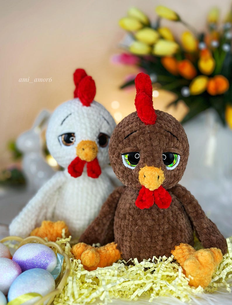 Crochet Chicken Pattern, Crochet Hen Pattern, Crochet Amigurumi, Easter ...