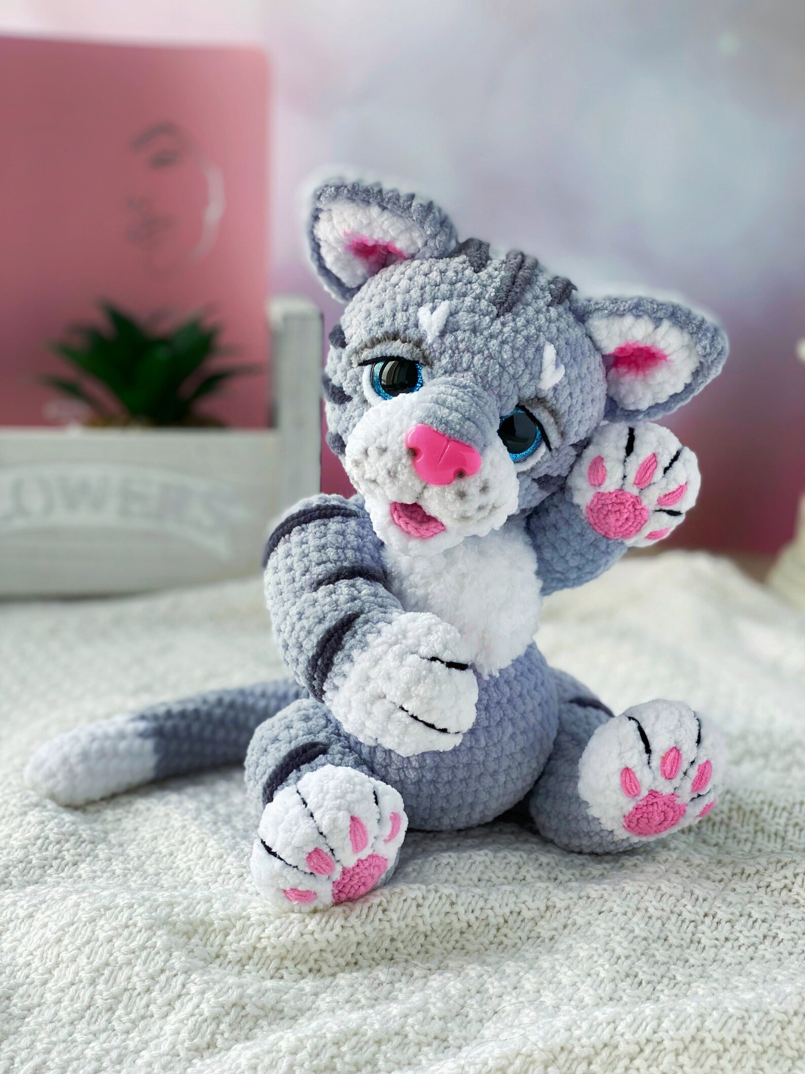 Crochet Cat Pattern, Cat Stuffed Animal, Amigurumi Pattern, Crohet ...