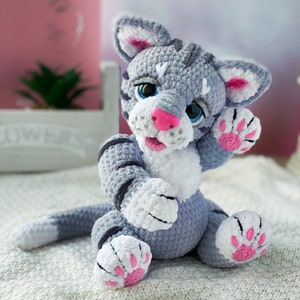 Crochet Cat Pattern, Cat Stuffed Animal, Amigurumi Pattern, Crohet ...