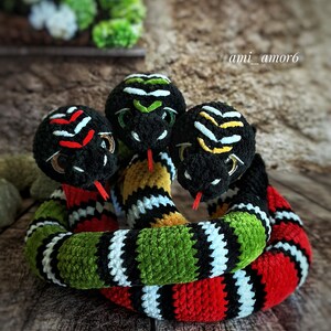 Crochet Snake Pattern, Halloween Crochet, Snake Toy, Crochet Animal ...